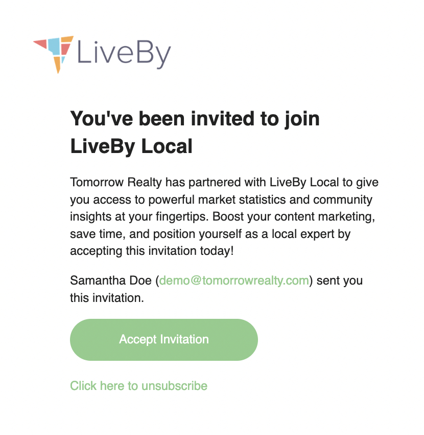 How to invite and manage LiveBy Local users – LiveBy