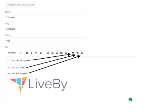 LiveBy Portal: How to format your page descriptions – LiveBy